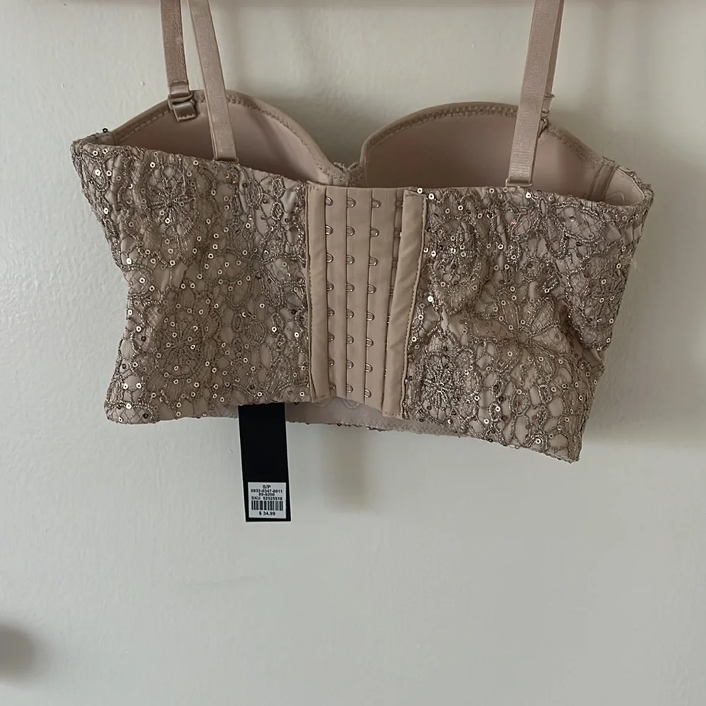 Revamped | Tops | Champagne Sequin Corset Top | Poshmark